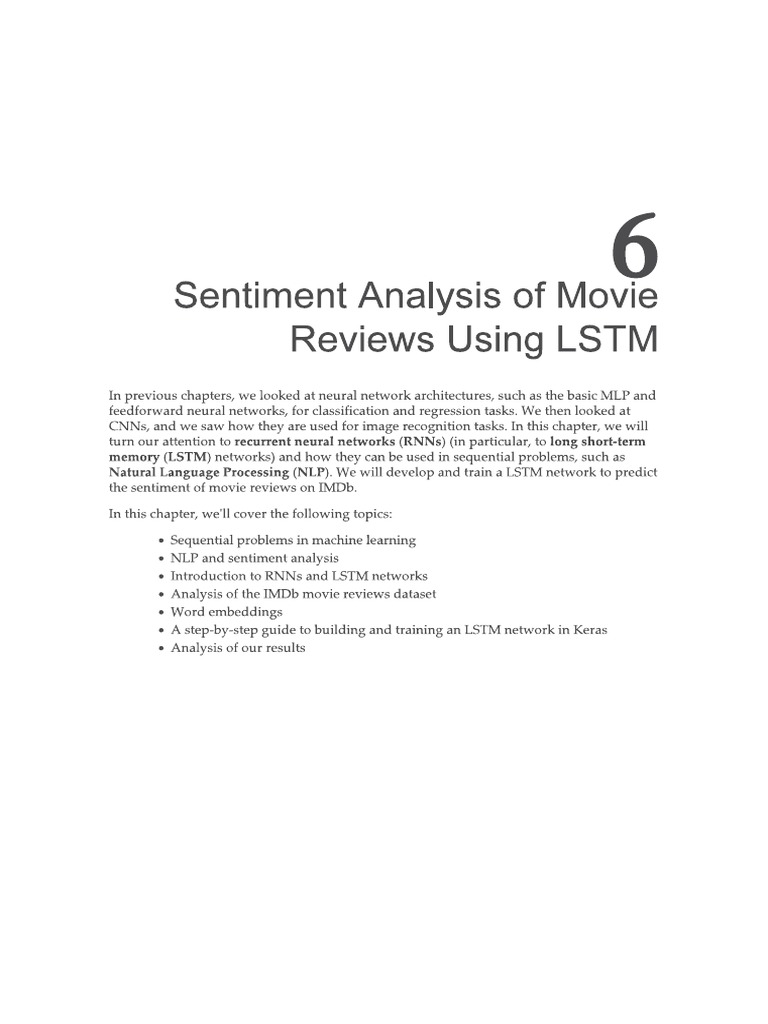 Sentiment Analysis With LSTM | PDF