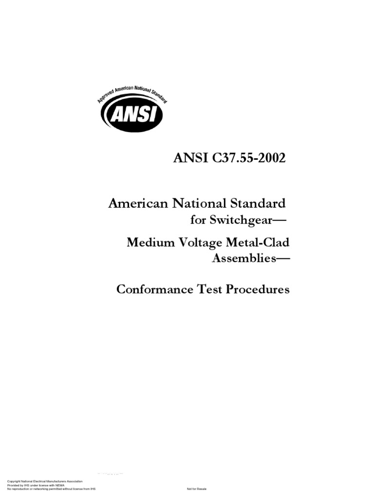 Ansi Nema C37.55-2002 | PDF | Technology & Engineering