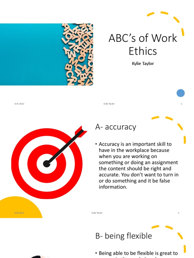 Abcs of Work Ethic | PDF | Human Communication | Communication