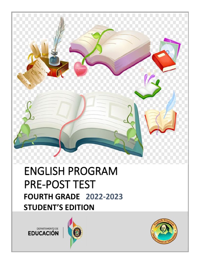 4th Grade Pre-Post Test 2022-2023 Students Edition | PDF | Verb | Human ...