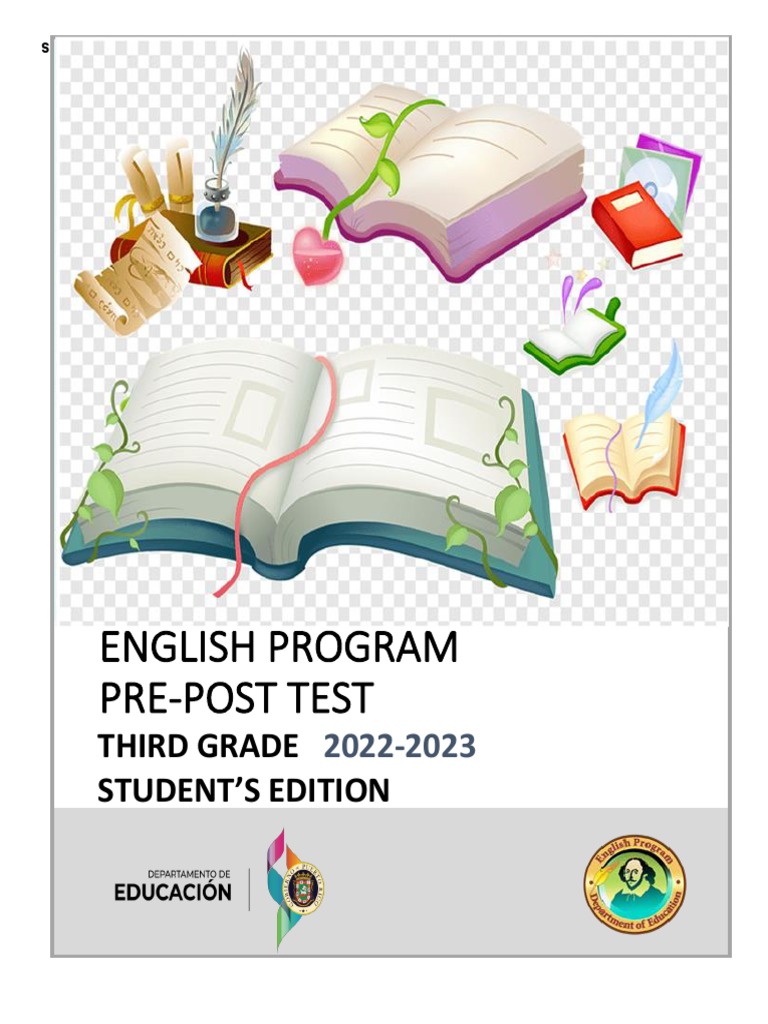 3rd Grade English Pre-Post Test | PDF | Linguistics