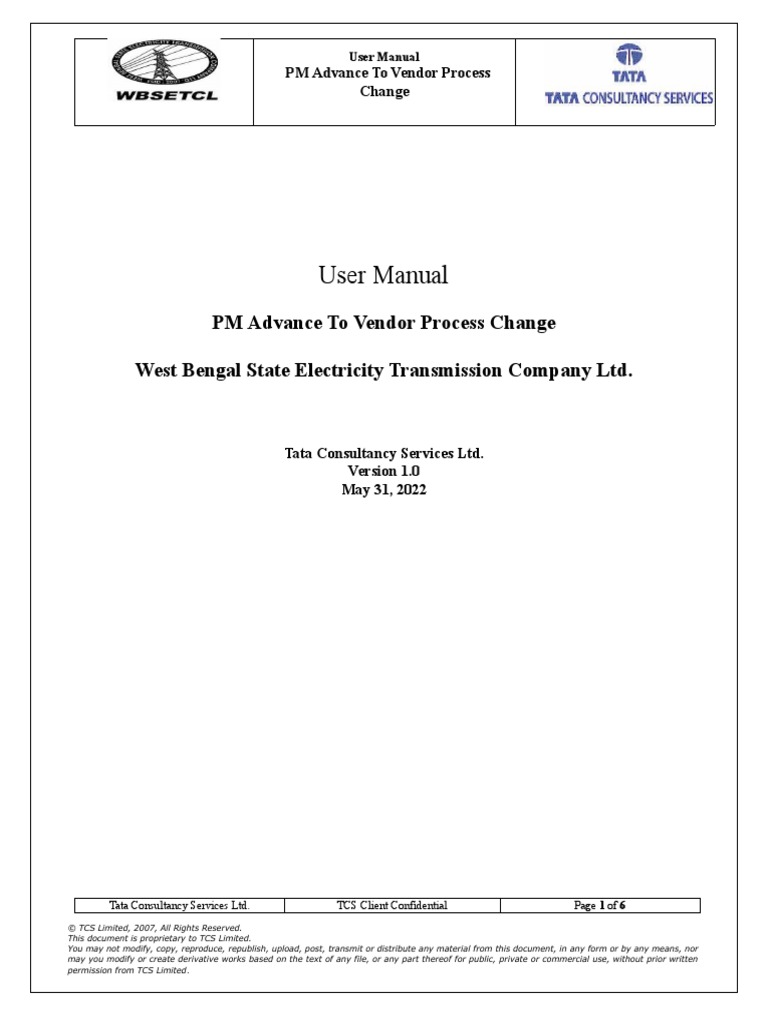 User Manual PM Advance To Vendor Process Change | PDF | Derivative Work ...