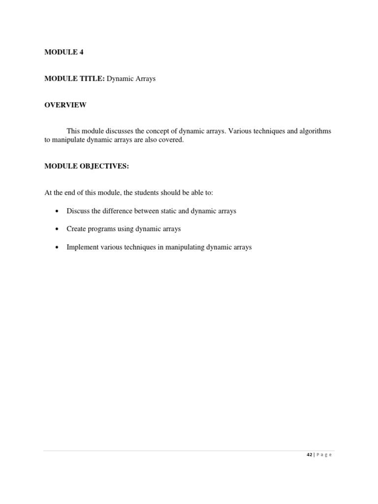 ALGO - LEAP Module 4 | PDF | Array Data Structure | Data