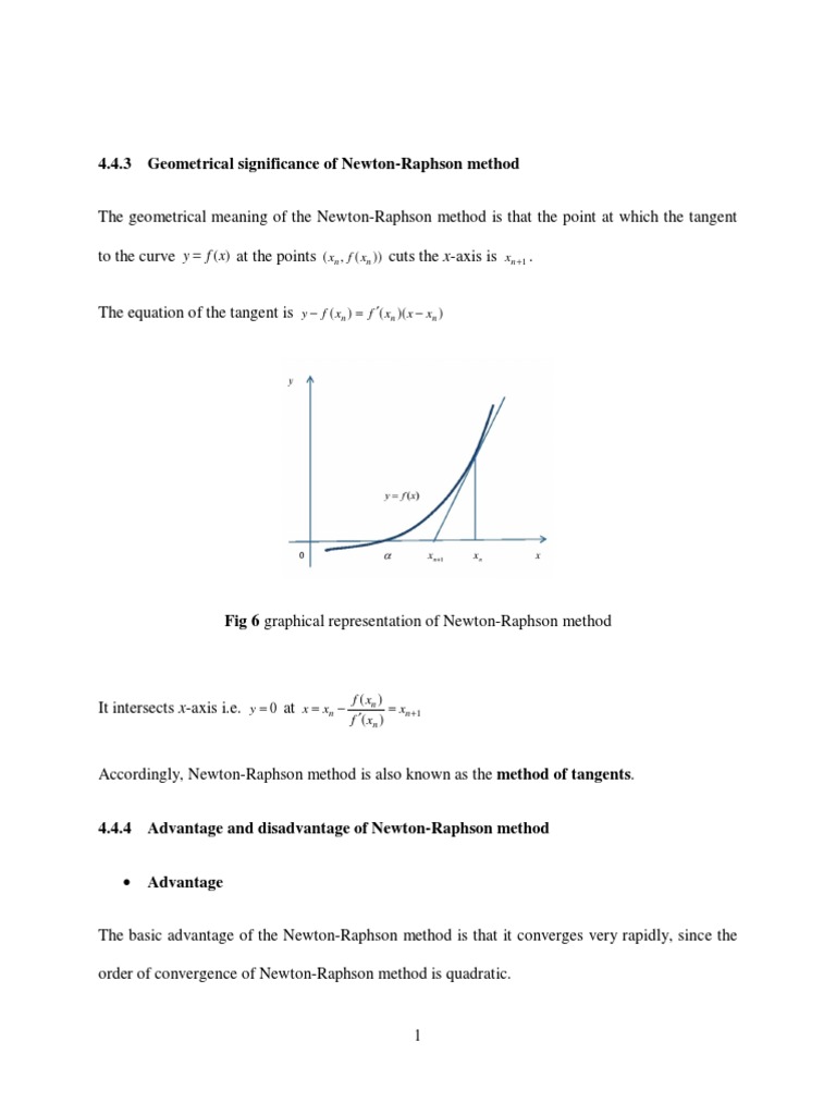 Graphical Significance and Convergence of the Newton-Raphson and Secant Methods for Finding ...