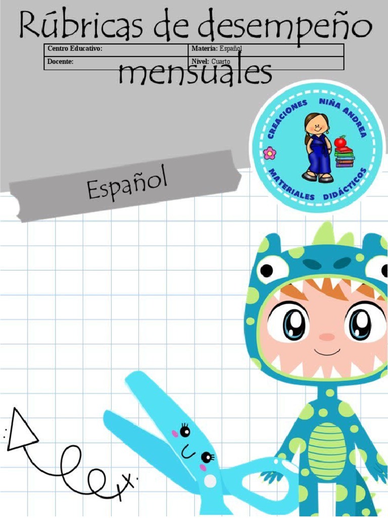 4° Rúbricas Español - Julio | PDF | Rúbrica (Académica) | Aprendizaje