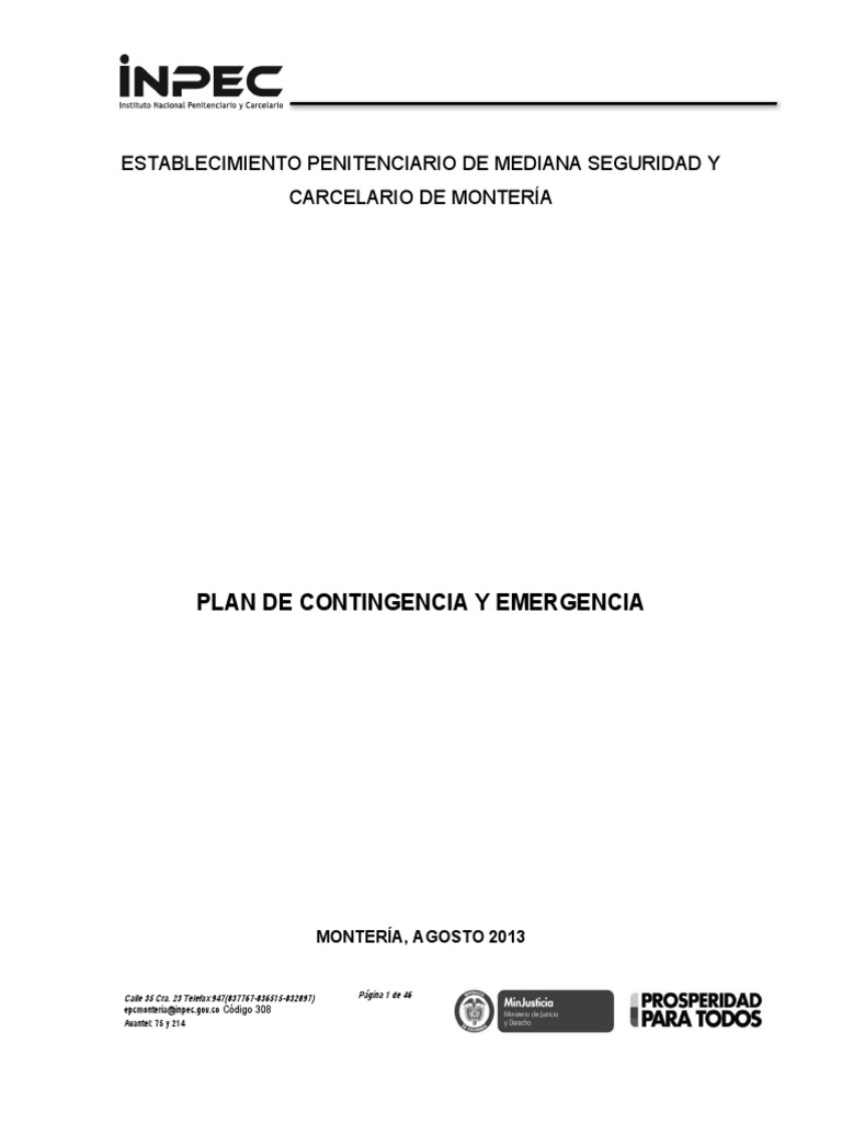 Plan de Emergencias y Contingencias | PDF