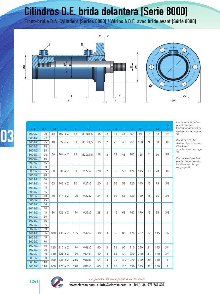 Cilindro Semiestandar 8000 | PDF