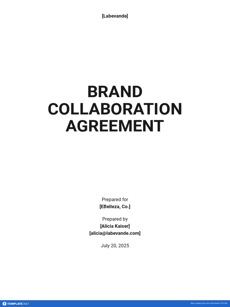 Brand Collaboration Agreement: (Labevande) | PDF | Intellectual ...