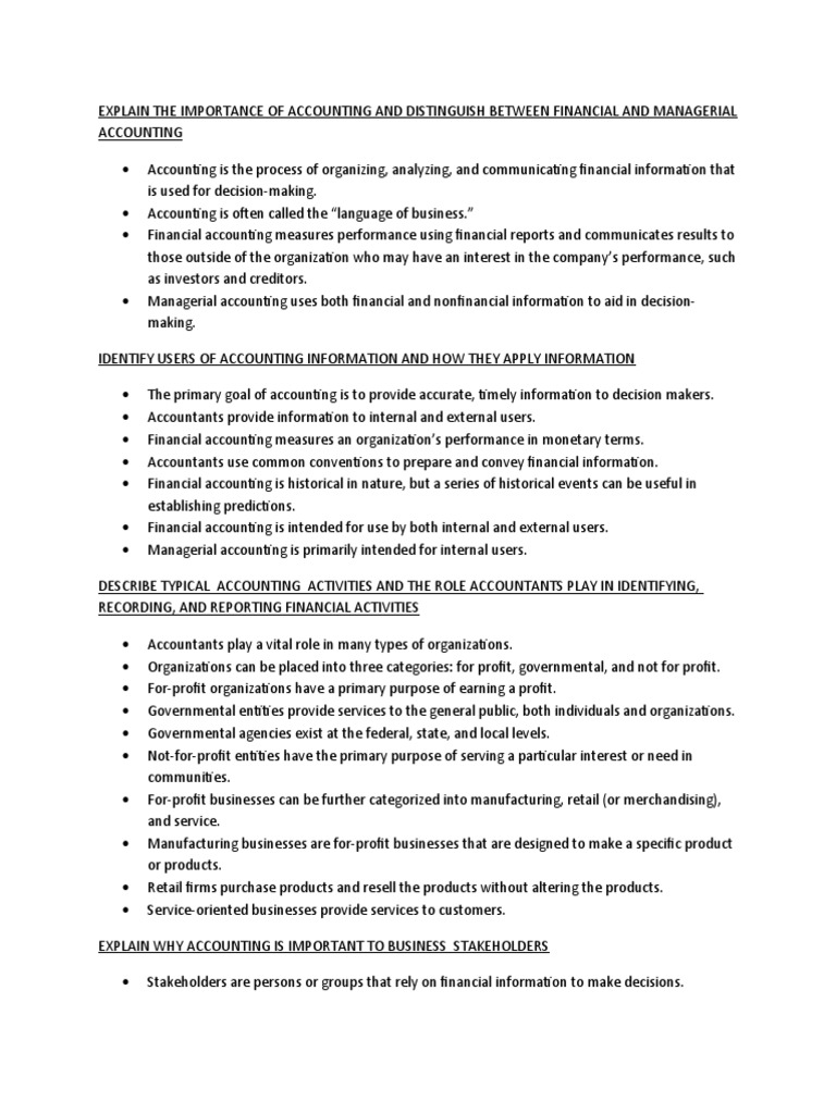 The Essential Roles of Accounting: Providing Financial Information for ...