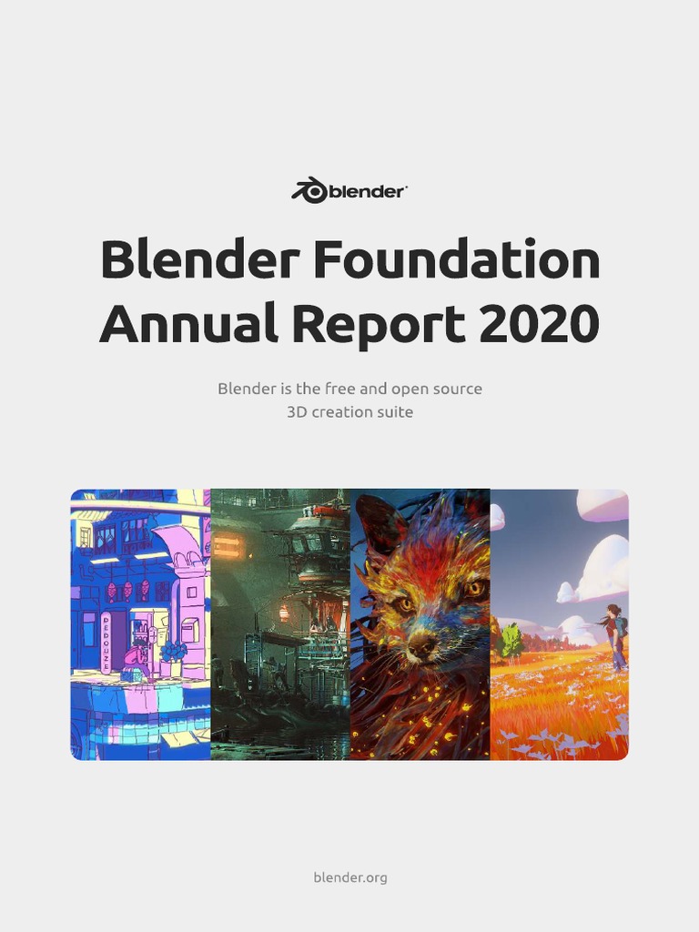 Blender Annual Report 2020 V1 Pdf Blender Software Free Software
