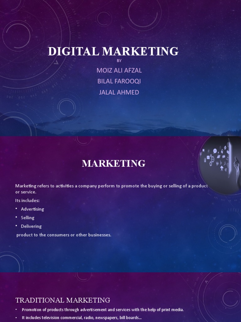 Digital Marketing: Moiz Ali Afzal Bilal Farooqi Jalal Ahmed | PDF ...