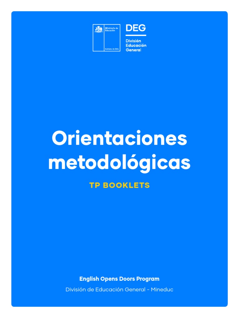 Orientaciones Metodológicas TP Booklets | PDF | Aprendizaje | Plan de estudios