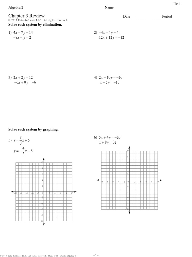 Algebra 2 - Chapter 3 Review | PDF | Mathematics | Mathematical Relations