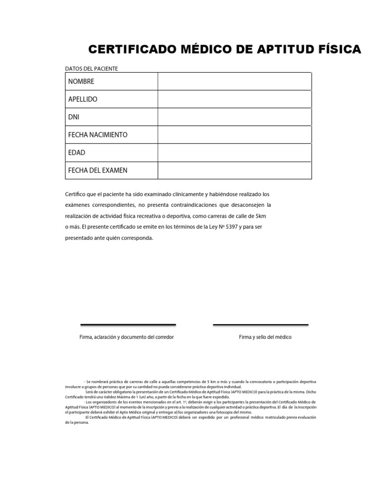 Modelo Apto Medico | PDF