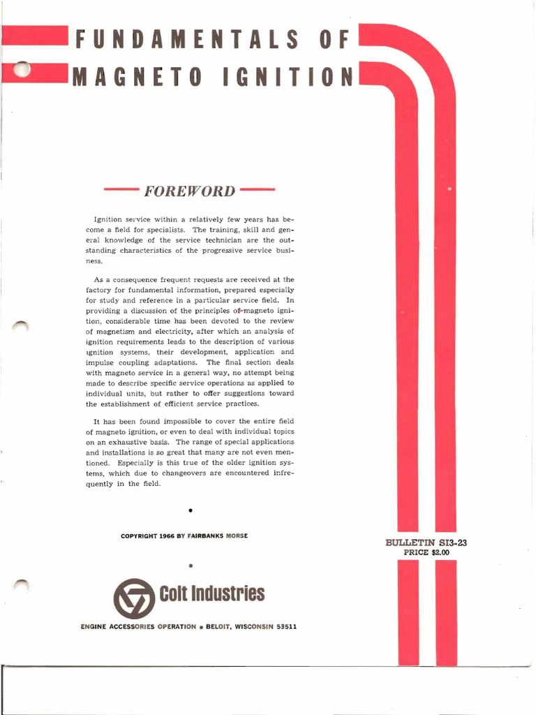 Magneto Fundamentals & Ignition Req (1-22) | PDF | Ignition System | Magnet