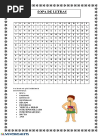 Sopa de Letras Sistema Digestivo | PDF