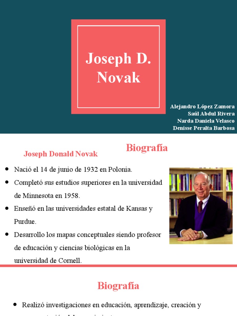 Biografía y Teoría de Joseph Novak | PDF | Evaluación | Conceptos ...