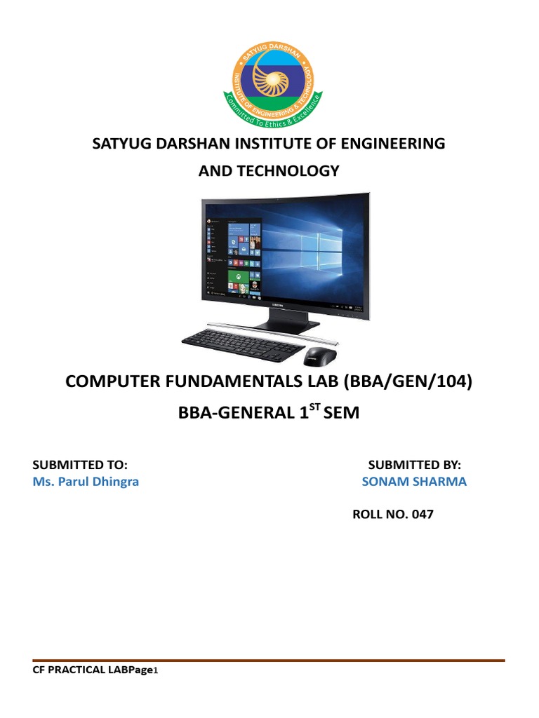 Computer Fundamentals Lab File (2) | PDF | Computer File | Microsoft Power Point