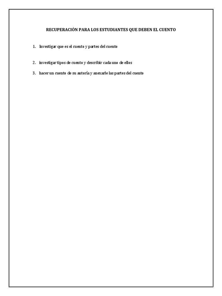 Guía de Cuentos para Estudiantes | PDF