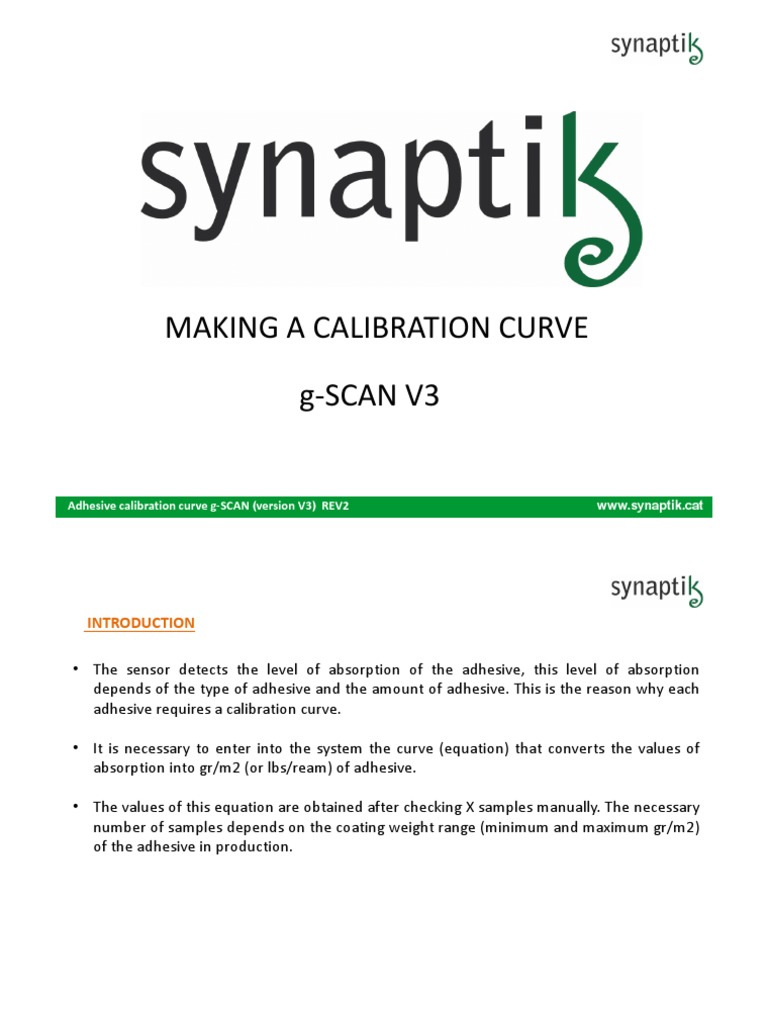 How To Create An Adhesive Calibration Curve G-SCAN V3 Rev4 | PDF ...