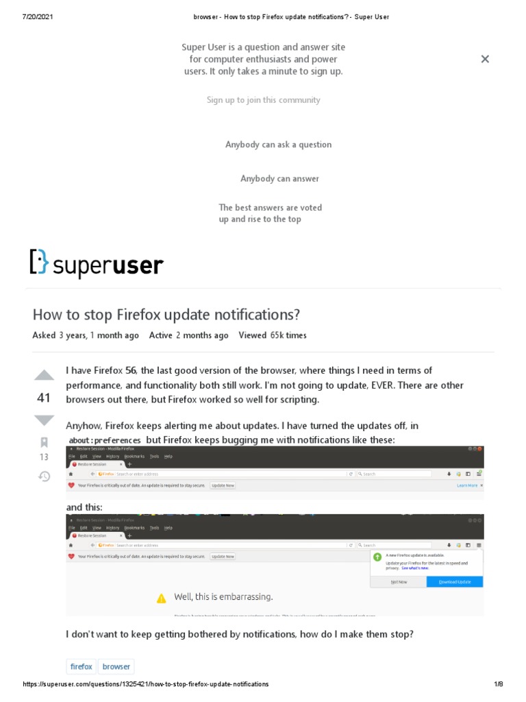 Browser - How To Stop Firefox Update Notifications - Super User | PDF | Windows Registry ...