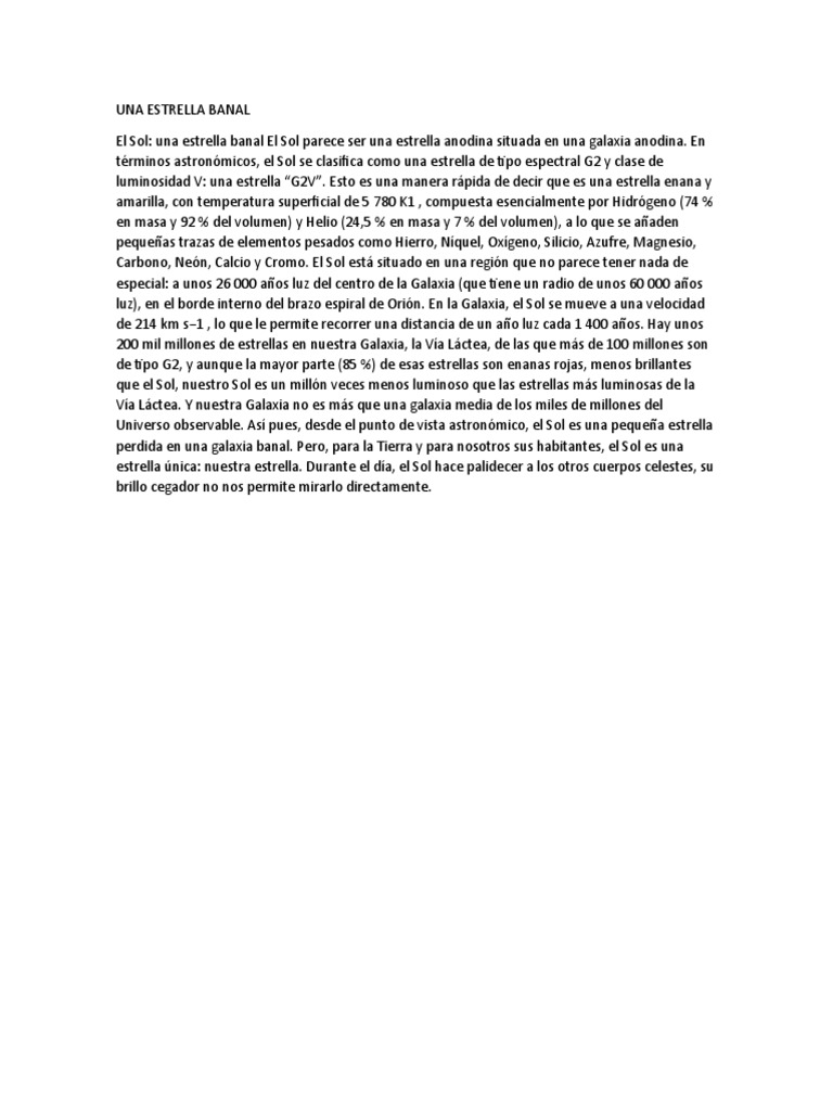 Una Estrella Banal | PDF