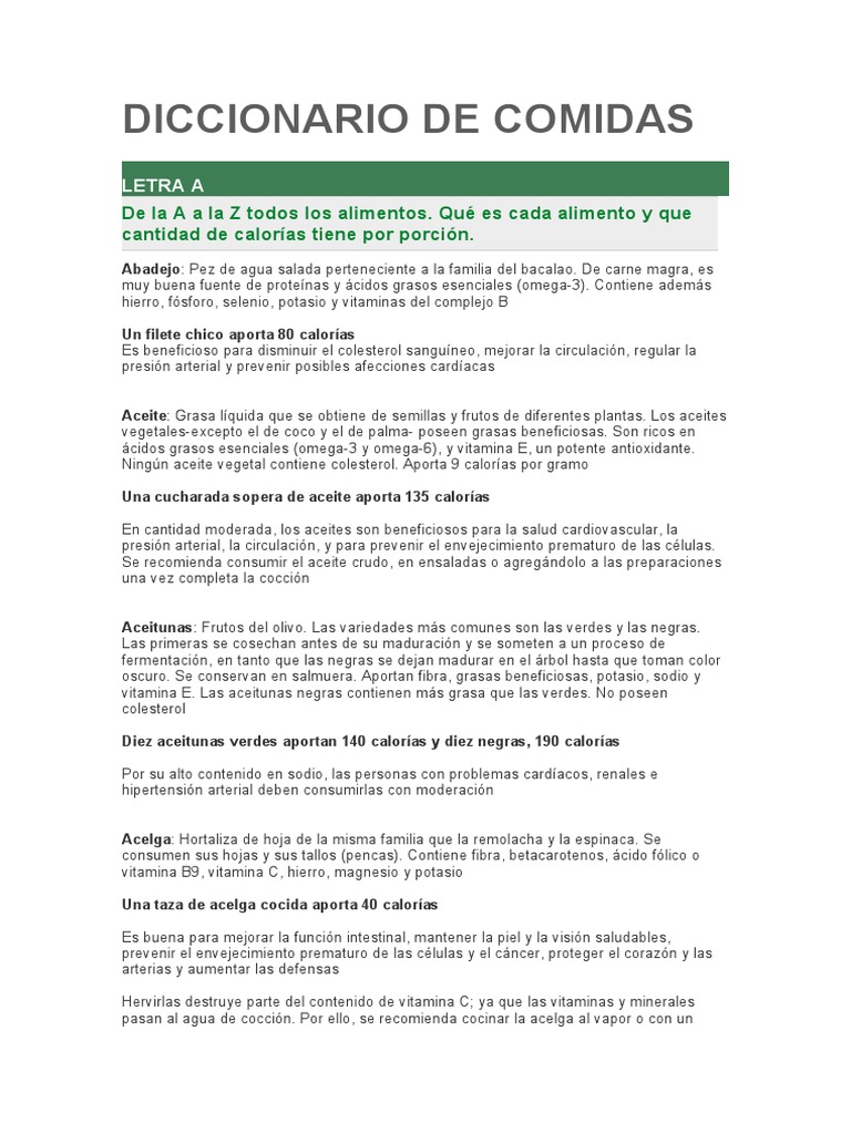 Diccionario de Comidas | PDF | Carne | Ají picante