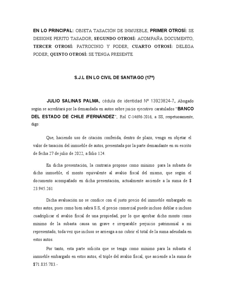 Objeta Tasación | PDF | Gobierno | Justicia