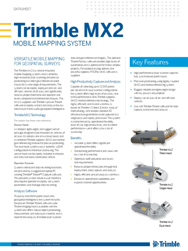 Trimble MX2: Mobile Mapping System | PDF | Image Scanner | Lidar