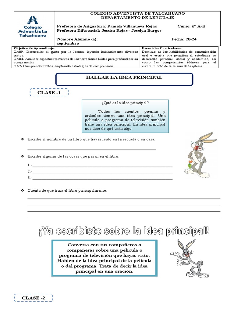 Cómo hallar la idea principal | PDF