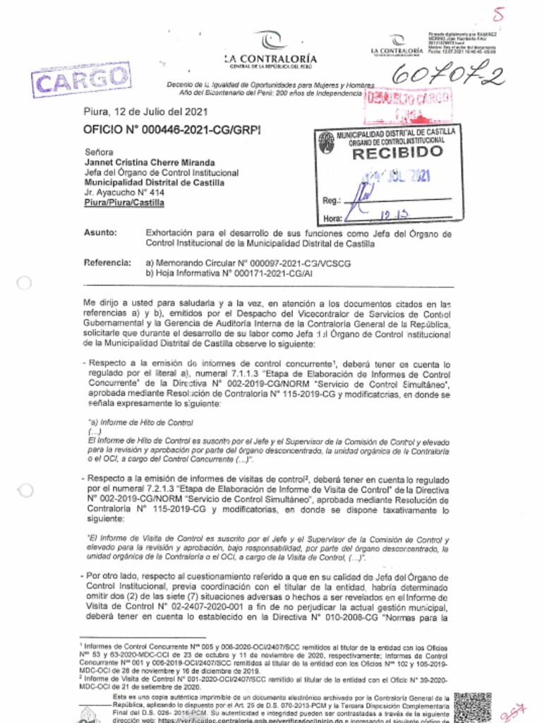 Informacion CGR | PDF | Gobierno