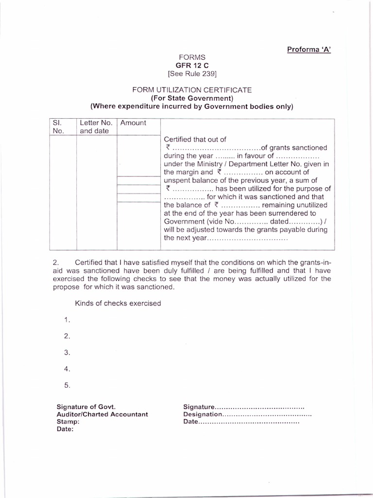 FORM GFR-12C StateGovernment | PDF