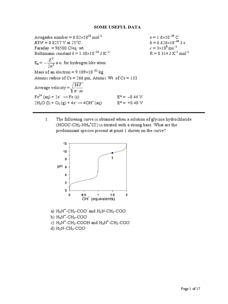 GS2011 QP Chemistry | PDF | Solid | Electron Paramagnetic Resonance