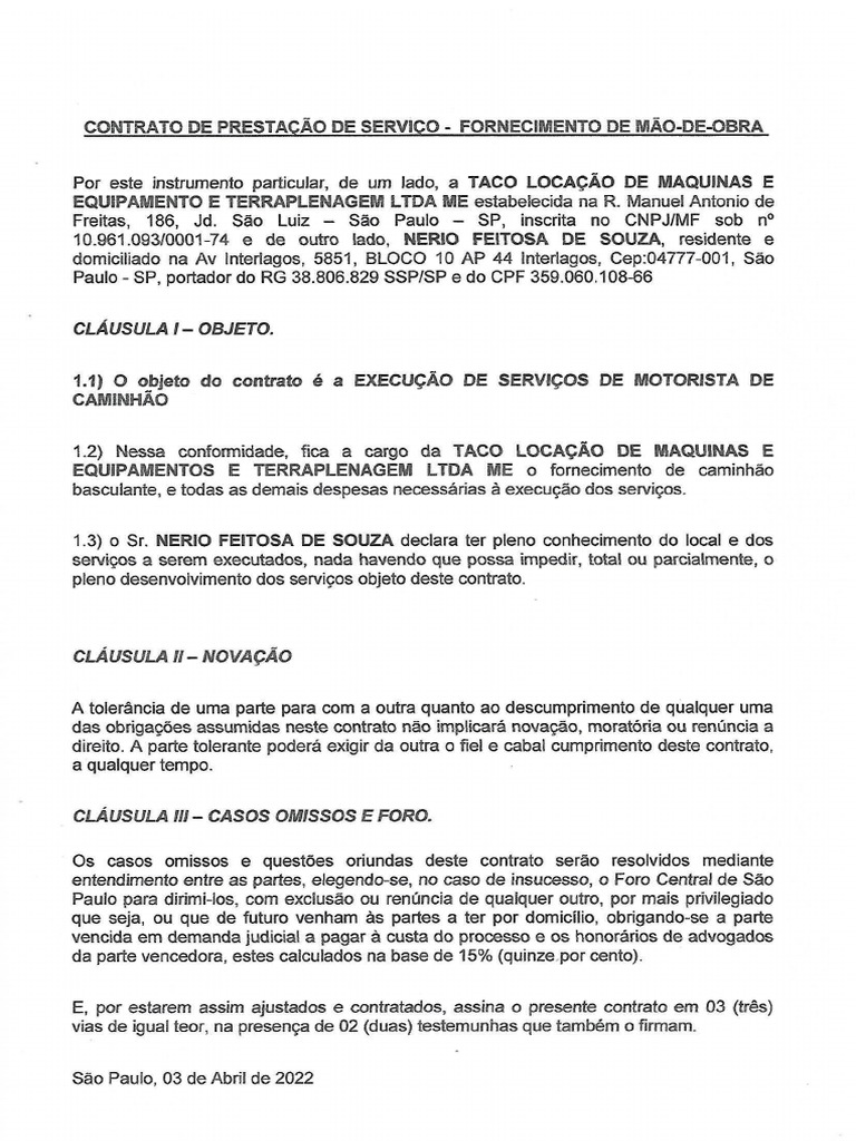 CONTRATO (1) | PDF
