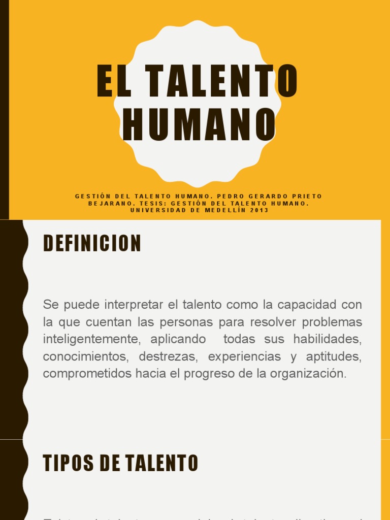 El Talento Humano | PDF | Gestión del talento | Liderazgo