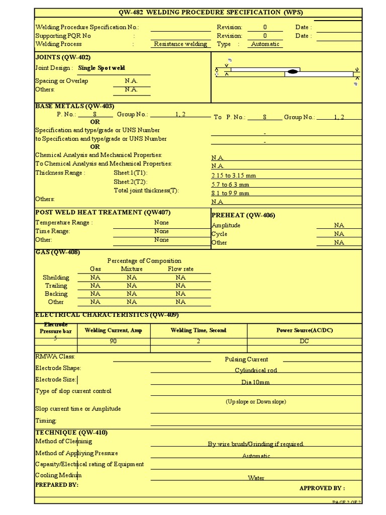 resistance-welding-wps | PDF | Welding | Construction