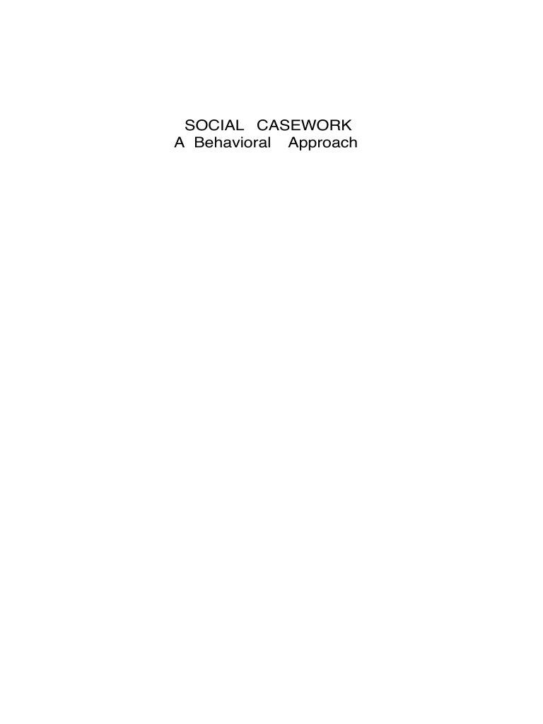 Social - Casework - All-New Version | PDF | Classical Conditioning ...
