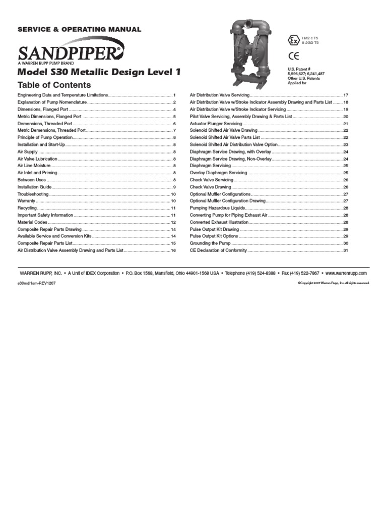 Bomba Sandpiper | PDF | Pump | Valve
