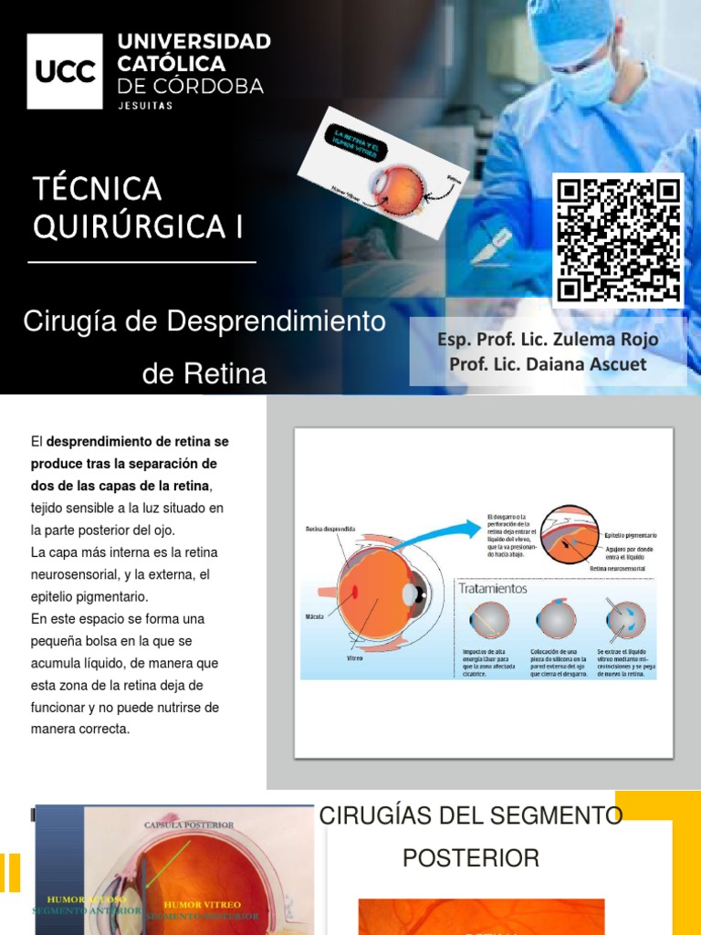 Clase N°74. Desprendimiento de Retina PDF | PDF | Ojo humano | Cirugía