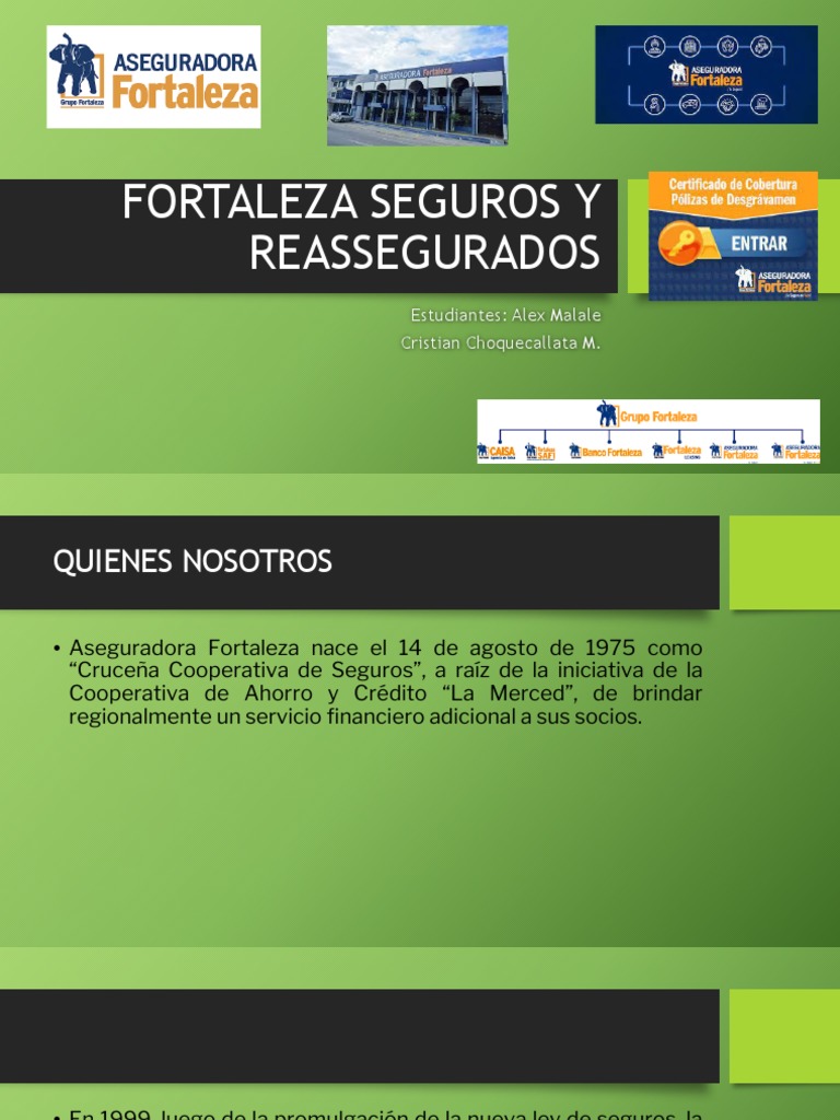 Fortaleza Seguros y Reassegurados | PDF | Seguro | Cooperativa