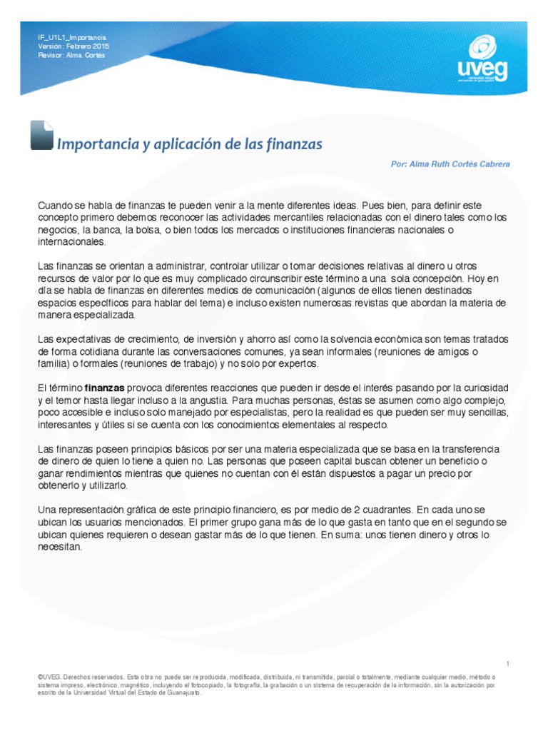 Introducción A Las Finanzas v1 - Introducción A Las Finanzas 2 | PDF | Mercado (economía ...