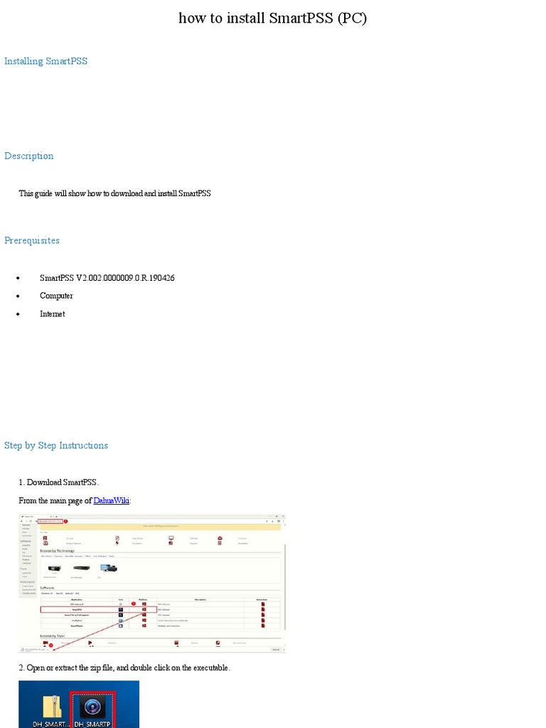 How To Install SmartPSS PC | PDF