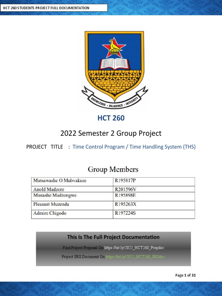 2022 Semester 2 Group Project | Download Free PDF | Operating System ...