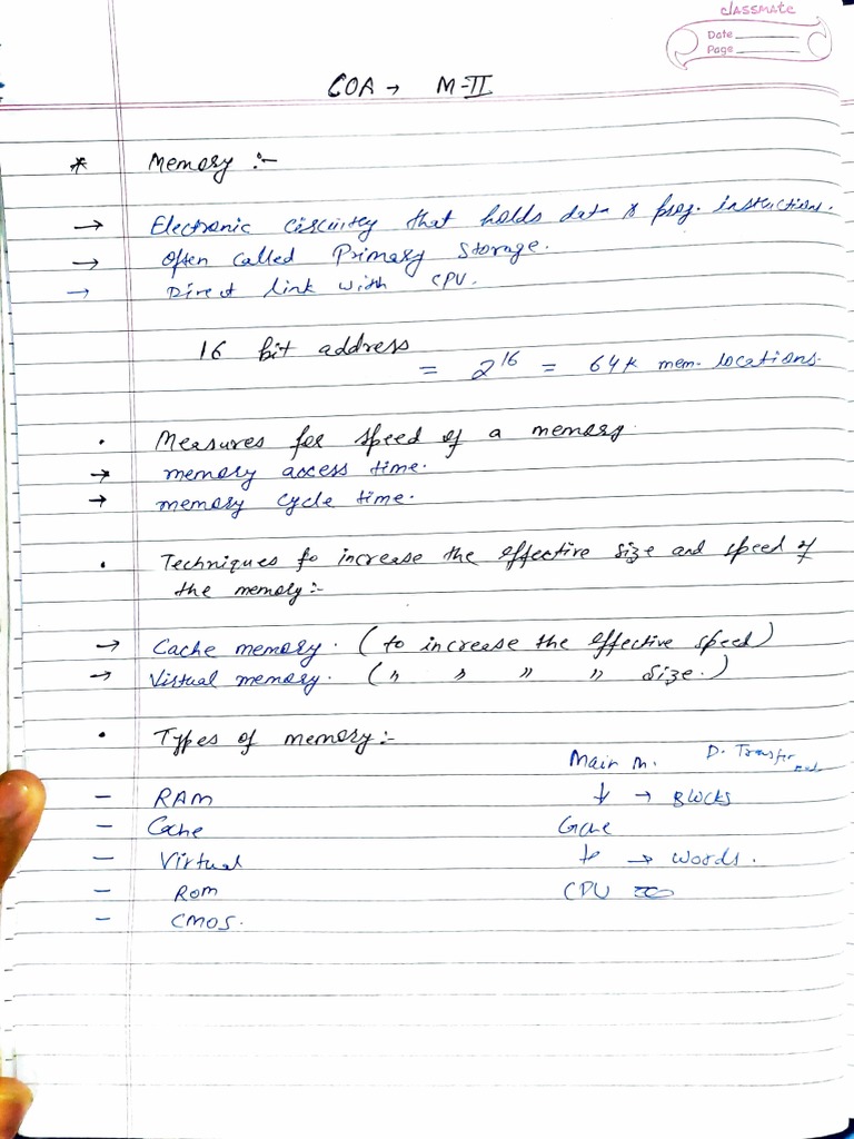 Coa Mod 2 Notes Pdf Computer Engineering Manufactured Goods
