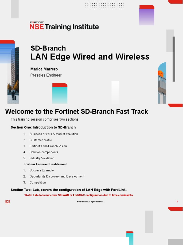 FFT - SD-Branch LAN Edge Wired and Wireless - Presentation h1.0 | PDF | Computer Network ...
