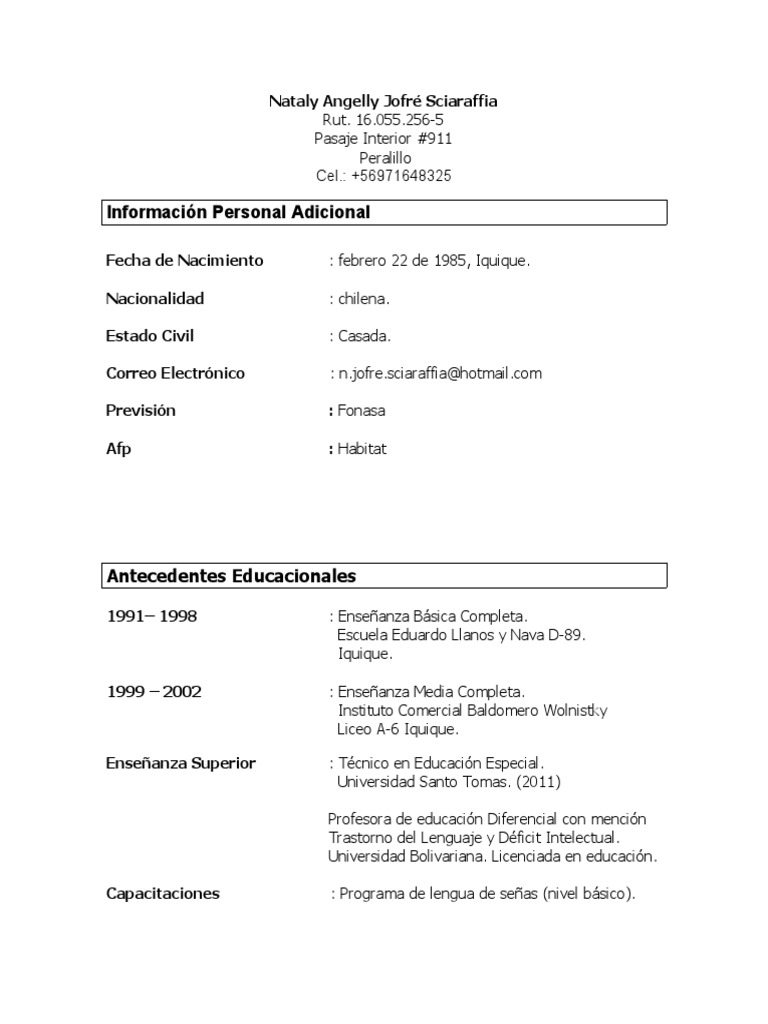 Curriculum Naty | PDF