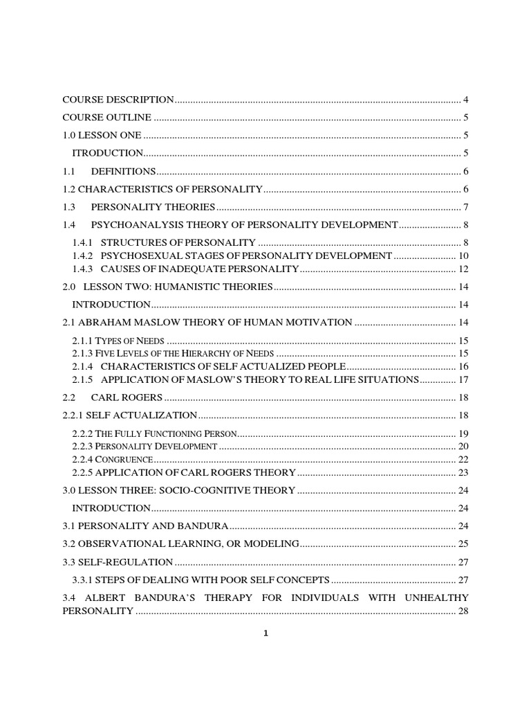 PERSONALITY-DEVELOPMENT-MODULE Teacher - Co .Ke | PDF | Id | Self ...