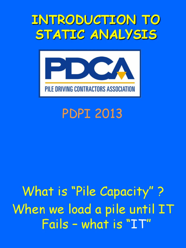 Introduction To Static Analysis Pdf Deep Foundation Strength Of
