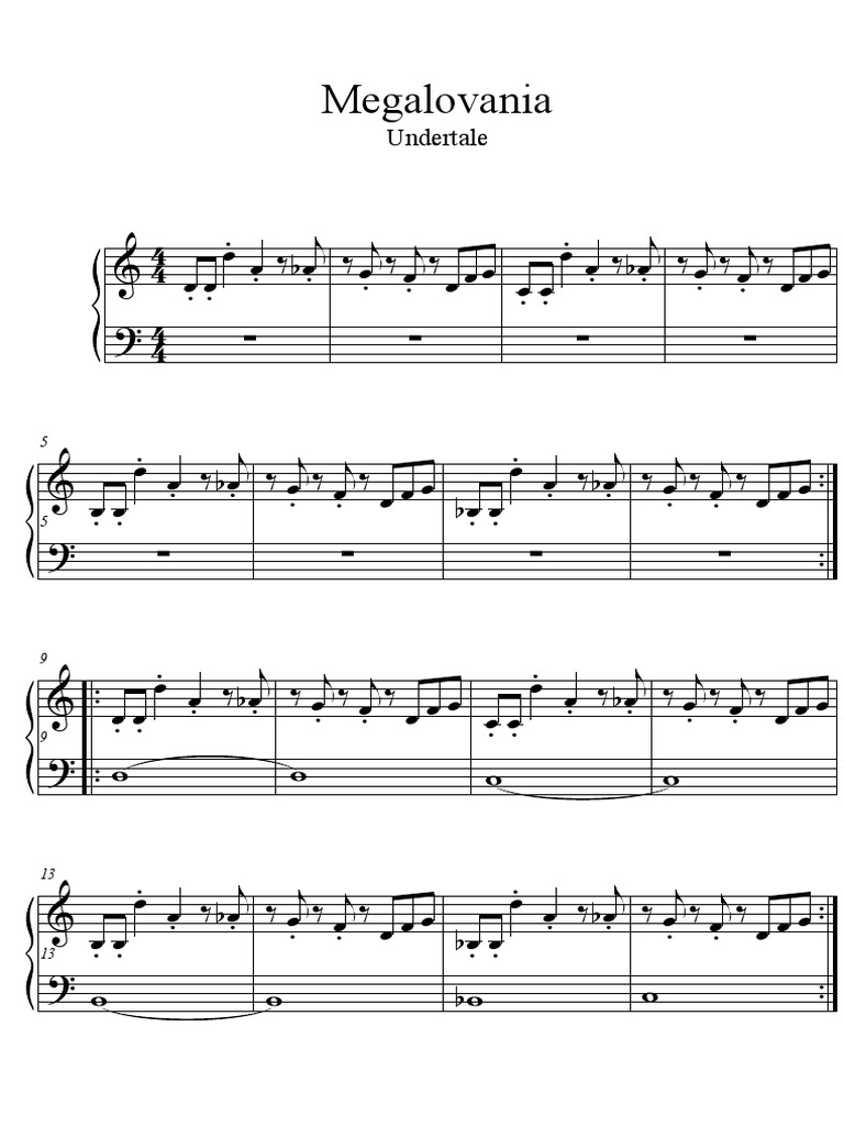 Megalovania - Undertale | PDF