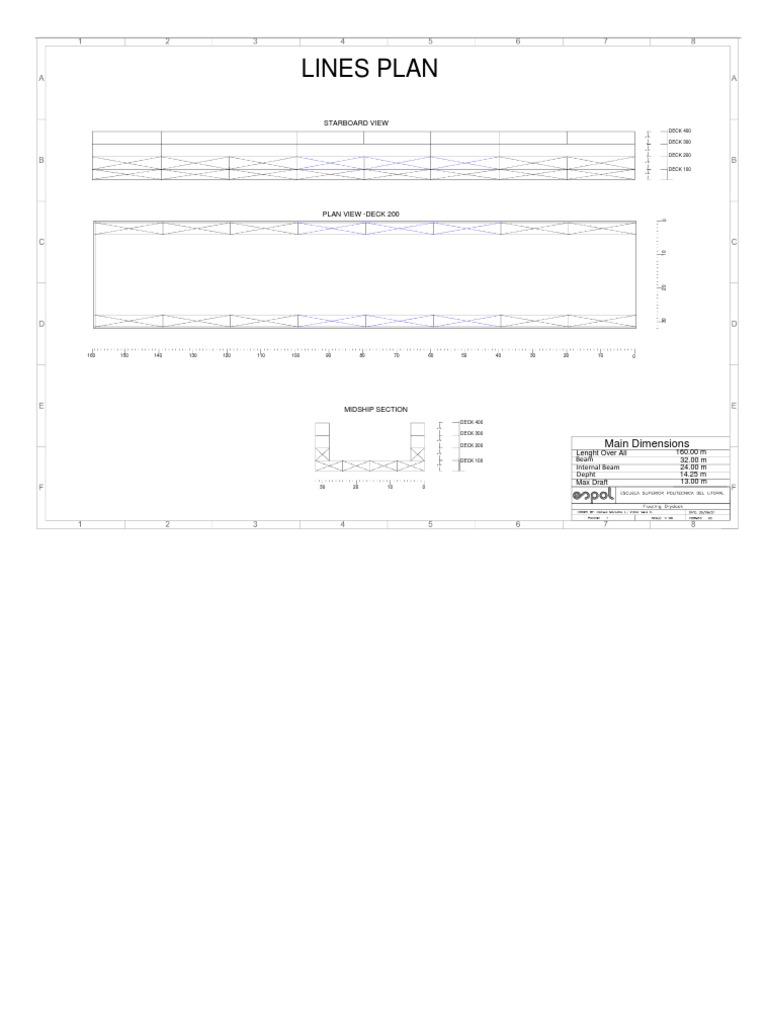 Lines Plan: Starboard View | PDF | Ships | Watercraft
